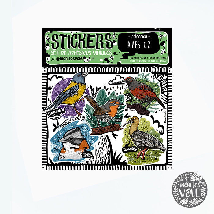 SET STICKER AVES 02 – MONITOSVOLE